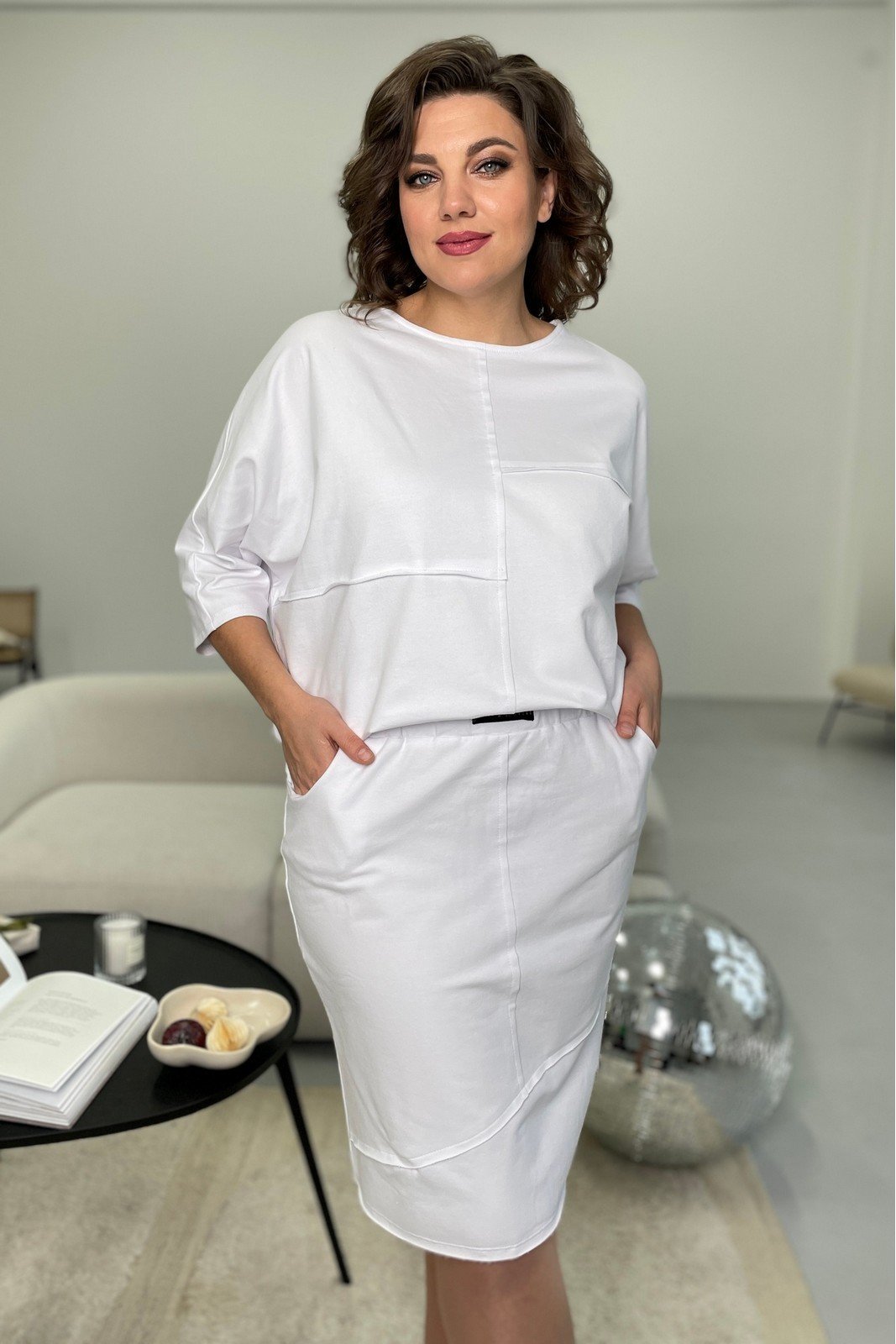 Джемпер 2094 белый Rumoda купить в интернет магазине Велесмода